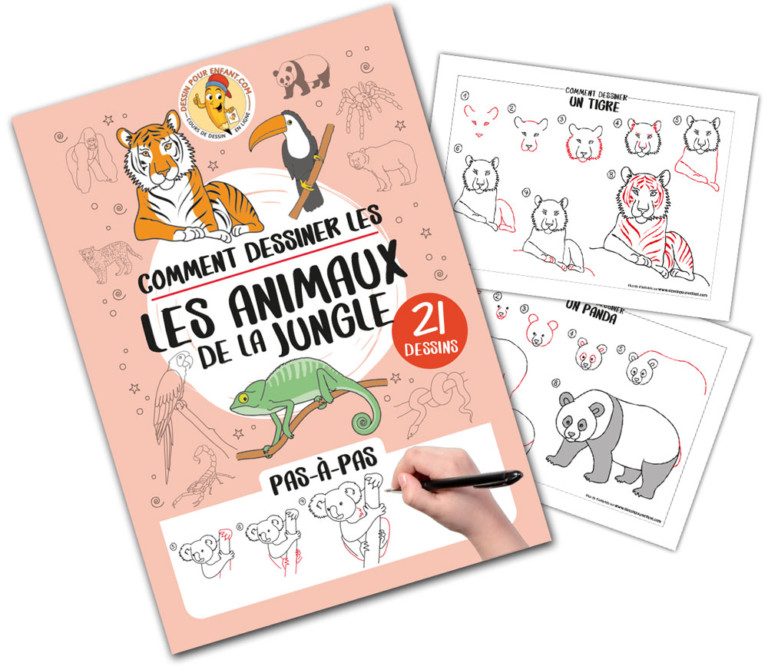 Cahier - Animaux de la jungle - Dessin Pour Enfant